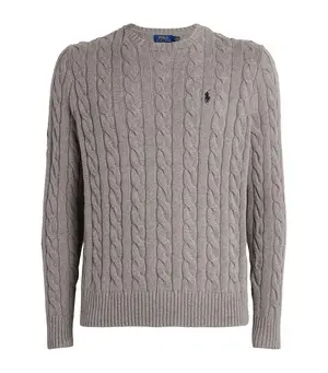 Polo Ralph Lauren Cable-knit Polo Logo Sweater