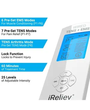 IRELIEV Premium Tens + Ems Pain Relief & Recovery System