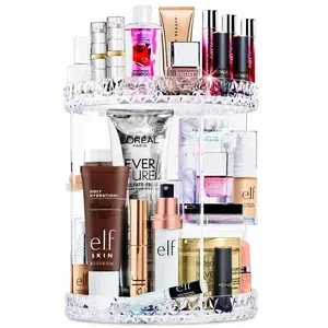 SORBUS 360 Rotating Makeup Organizer Clear