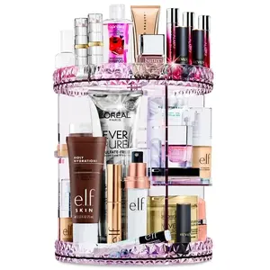 SORBUS 360 Rotating Makeup Organizer Purple
