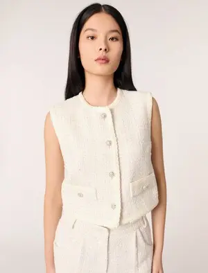 Maje Cotton Tweed Jacket