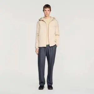 Sandro Nylon Windbreaker - Beige