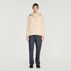Sandro Nylon Windbreaker - Beige