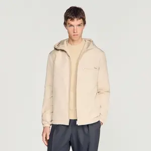 Sandro Nylon Windbreaker - Beige