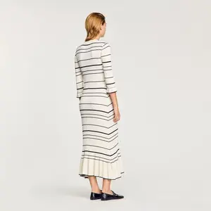 violet knit dress A-Line Faux Wrap Soft Knit Dress main image 1