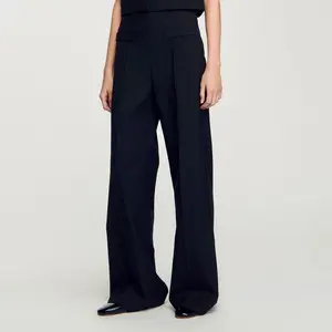 Sandro Wide-leg Wool-blend Suit Trousers