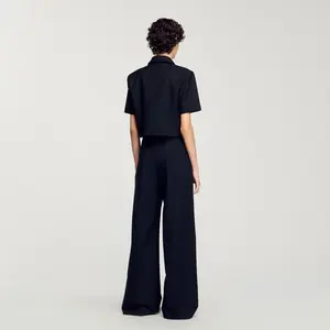 Sandro Wide-leg Wool-blend Suit Trousers