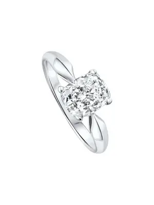BLISS DIAMOND 2ct Cushion Solitaire Lab Grown Diamond Ring - 14k White Gold