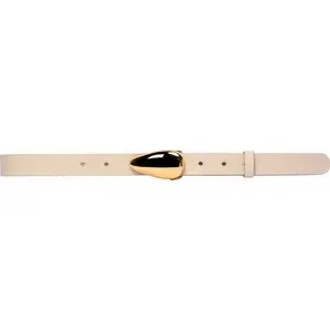 BLACK SUEDE STUDIO BLACK SUEDE STUDIO Bean Leather Belt Cream Leather / Gold