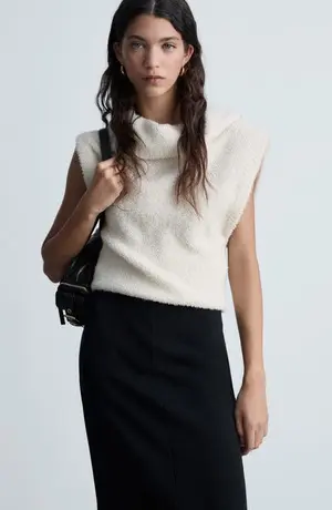 Mango Back Slit Maxi Skirt