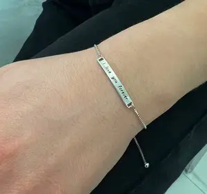 DONATELLO GIAN Name "i Love You Forever" Adjustable Bracelet - Silver