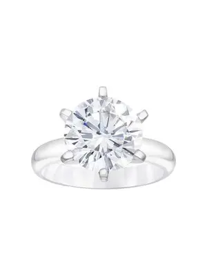 BLISS DIAMOND 4ct Round Lab Grown Diamond Ring - 14k White Gold