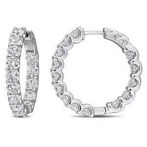 JULIANNA B. 7 Ct. T.w. Lab-grown Diamond Hoop Earrings 14k - White Gold