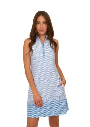 CABANA LIFE 1/4 Zip Sleeveless Sport Dress - Seaside