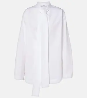 Alaïa Scarf Cotton Blouse
