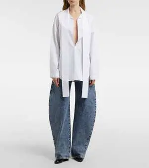 Alaïa Scarf Cotton Blouse