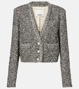 Isabel Marant Gwendoline Cropped Tweed Blazer - Black