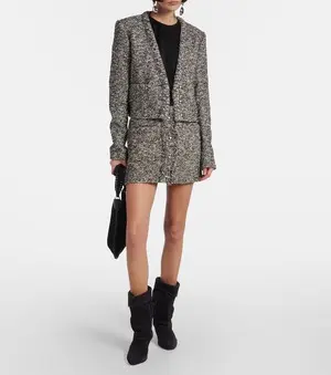 Isabel Marant Gwendoline Cropped Tweed Blazer