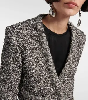 Isabel Marant Gwendoline Cropped Tweed Blazer