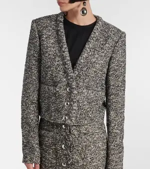 Isabel Marant Gwendoline Cropped Tweed Blazer