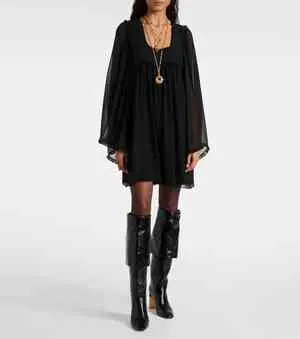 Chloé Georgia 90 Leather Knee-high Boots