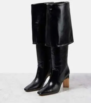 Chloé Georgia 90 Leather Knee-high Boots