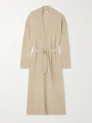 Max Mara Asbuurg Belted Cashmere Cardigan - Neutrals
