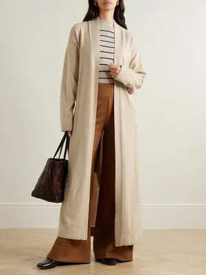 Max Mara Asbuurg Belted Cashmere Cardigan - Neutrals