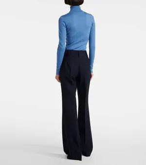 Gabriela Hearst Rhein Wool Flared Pants - Blue