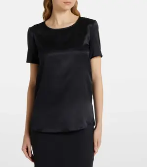 Max Mara Dida Silk Top - Black