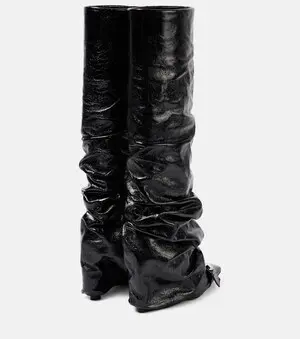 Attico Juno 95 Leather Knee-high Boots - Black