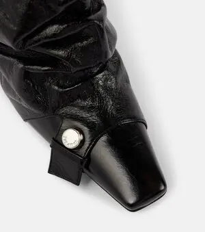 Attico Juno 95 Leather Knee-high Boots - Black