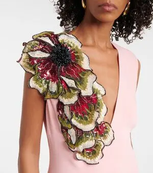 Costarellos Crêpe Gown