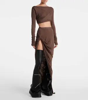 Rick Owens Cargoflares Knee-high Leather Boots
