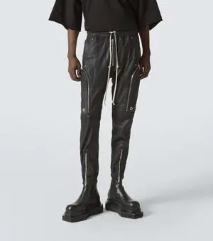 Rick Owens Bauhaus Leather Cargo Pants - Black