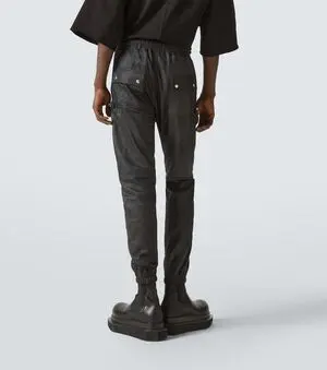 Rick Owens Bauhaus Leather Cargo Pants - Black