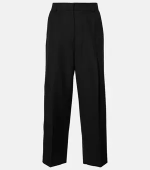 TOTEME High-rise Straight Twill Pants