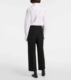 TOTEME High-rise Straight Twill Pants