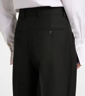TOTEME High-rise Straight Twill Pants