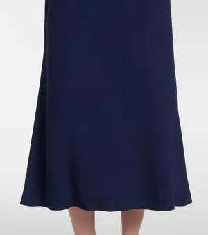 Alessandra Rich Envers Bow-detail Midi Dress - Blue