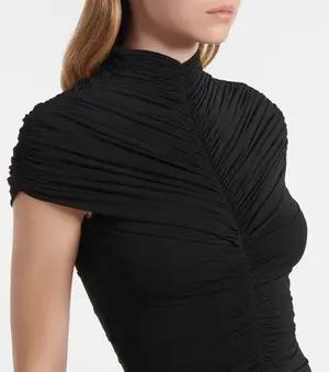 Alaïa Gathered Maxi Dress