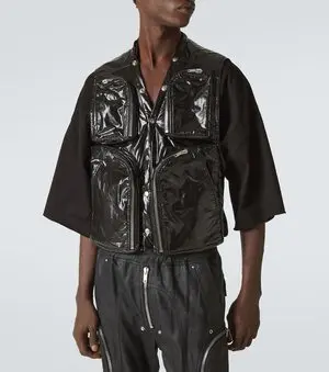 Rick Owens Cotton Cargo Vest - Black