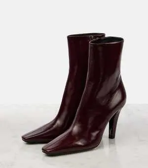 Saint Laurent Jill 95 Leather Ankle Boots