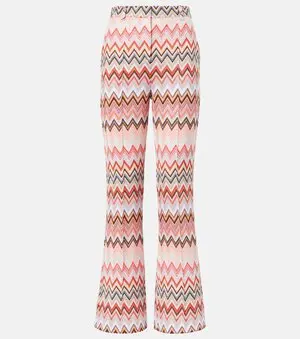 Missoni Zigzag Cotton-blend Straight Pants - Neutrals