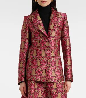 La DoubleJ 24/7 Cotton Jacquard Blazer - Multicoloured