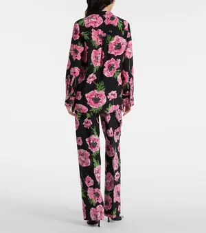 Stella McCartney Poppy Floral-print Silk Shirt - Black