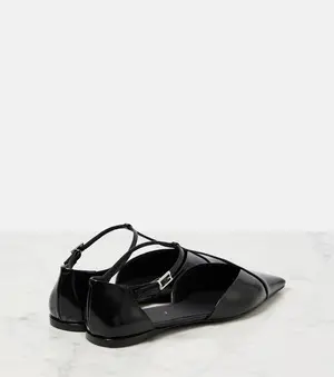 Max Mara Fsilkway Leather Ballerinas