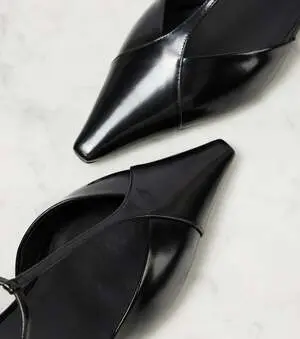 Max Mara Fsilkway Leather Ballerinas