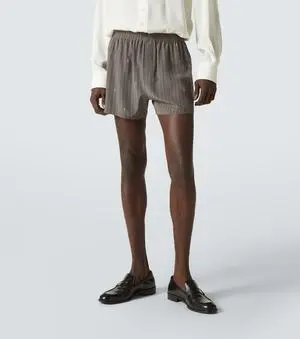 Saint Laurent Silk Boxer Briefs - Grey