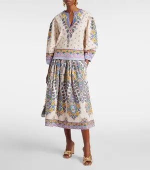 Etro Paisley Printed Midi Skirt